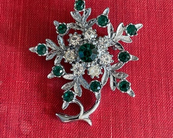 Green Stone Brooch | Etsy