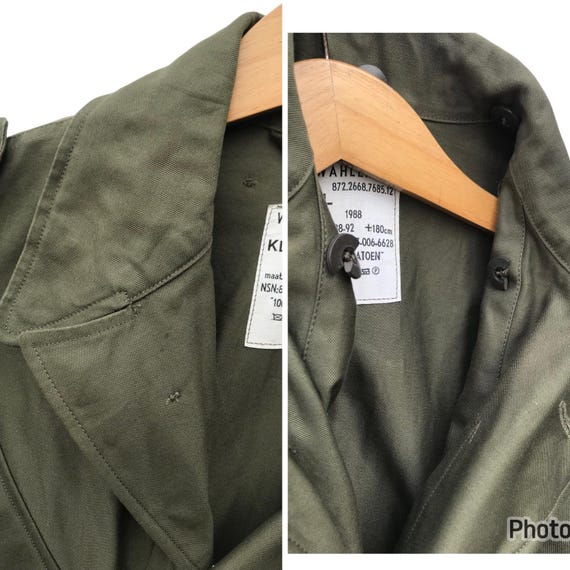 Rare Vintage 1988 Dutch Army Military Jacket Multipoc… - Gem