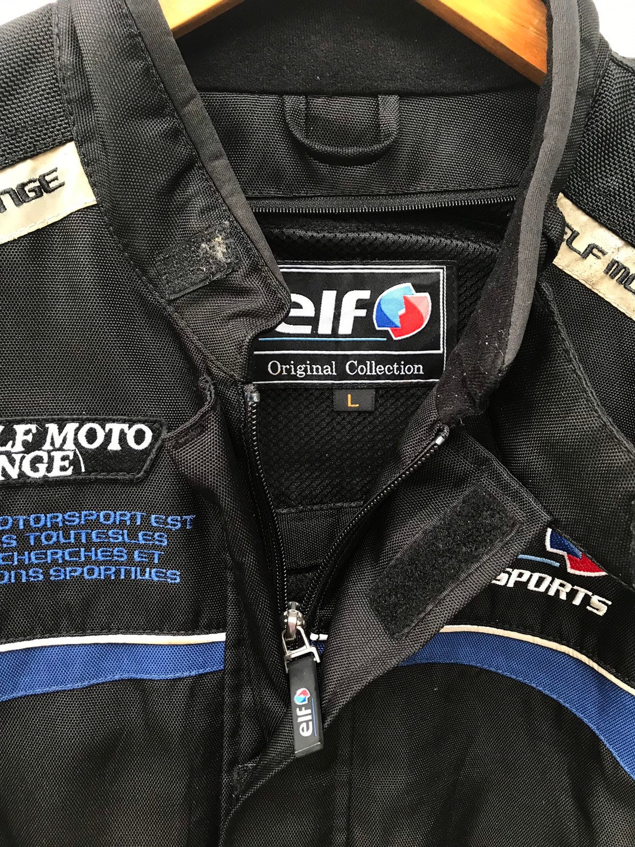 Vintage Elf Bikers Jacket Elf Riders Motorsports Jacket Racing Team ...