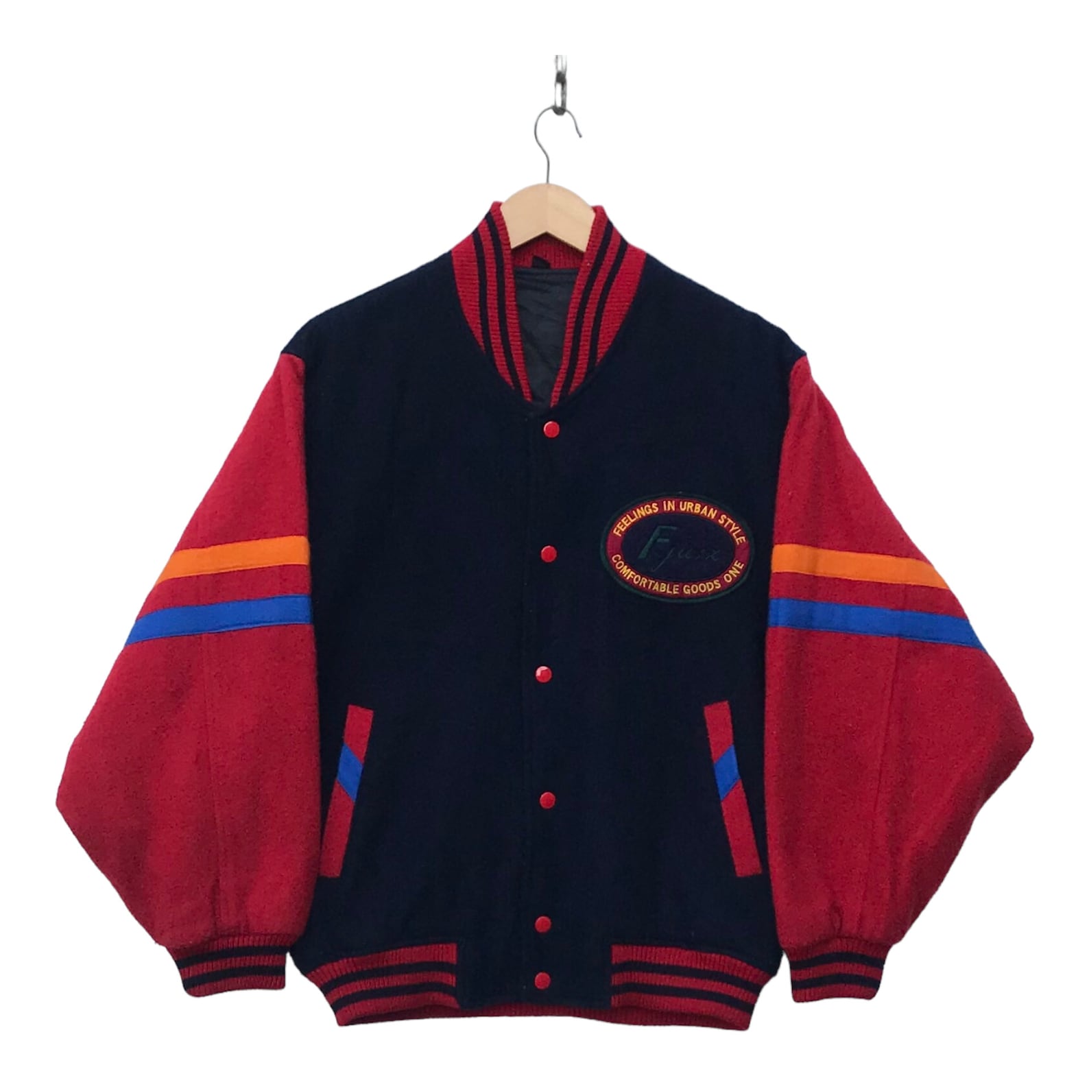 Vintage Urban Style Varsity Jacket Streetwear Hip Hop Sportwear College ...