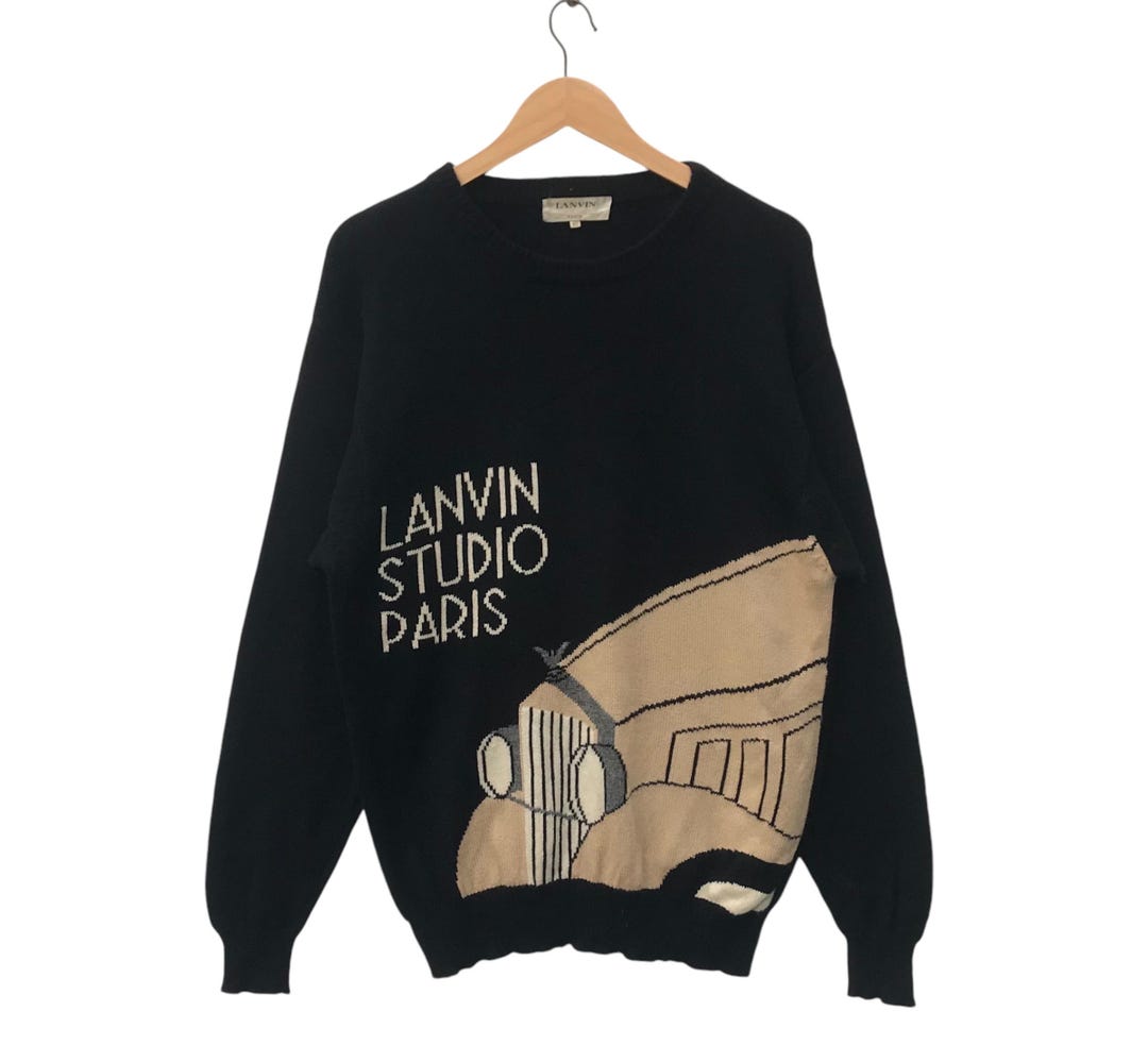 Vintage Lanvin Studio Paris Pullover 90s Lanvin Spellout Cashmere ...