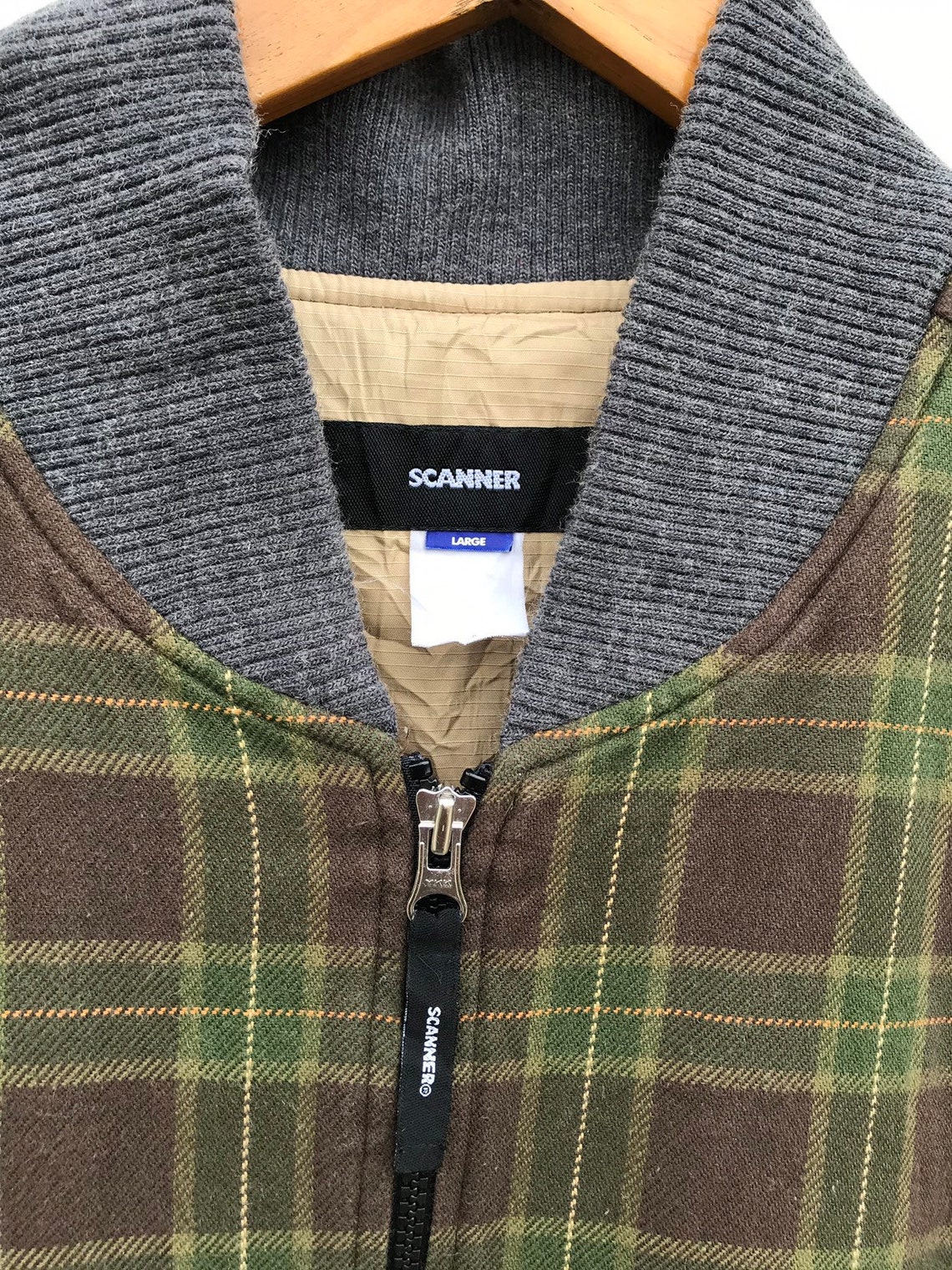 Vintage Scanner Jacket Scanner Japanese Brand Checked Tartan Style ...