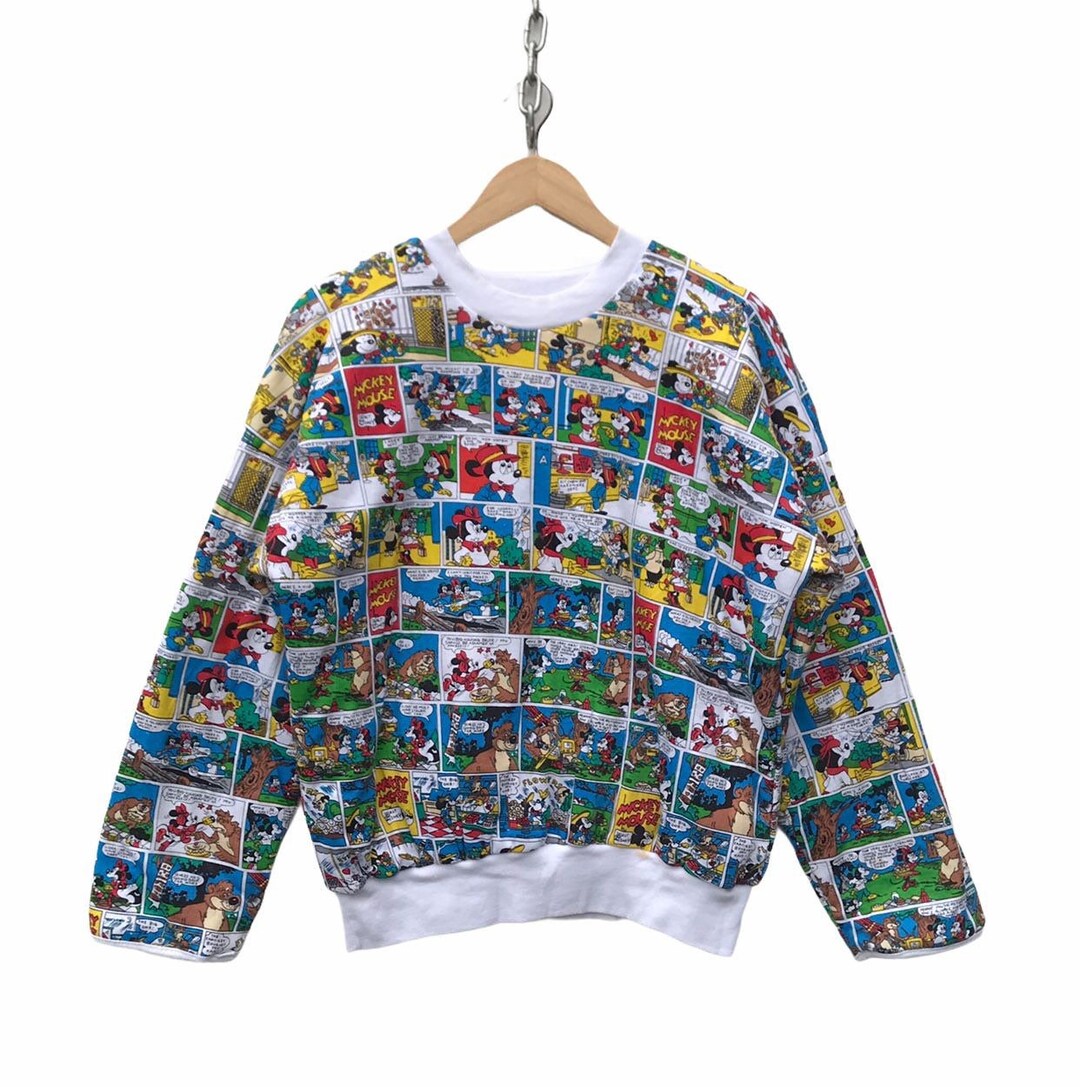 Vintage Mickey Mouse Riversible Sweatshirt Minnie Mouse Overprinted ...
