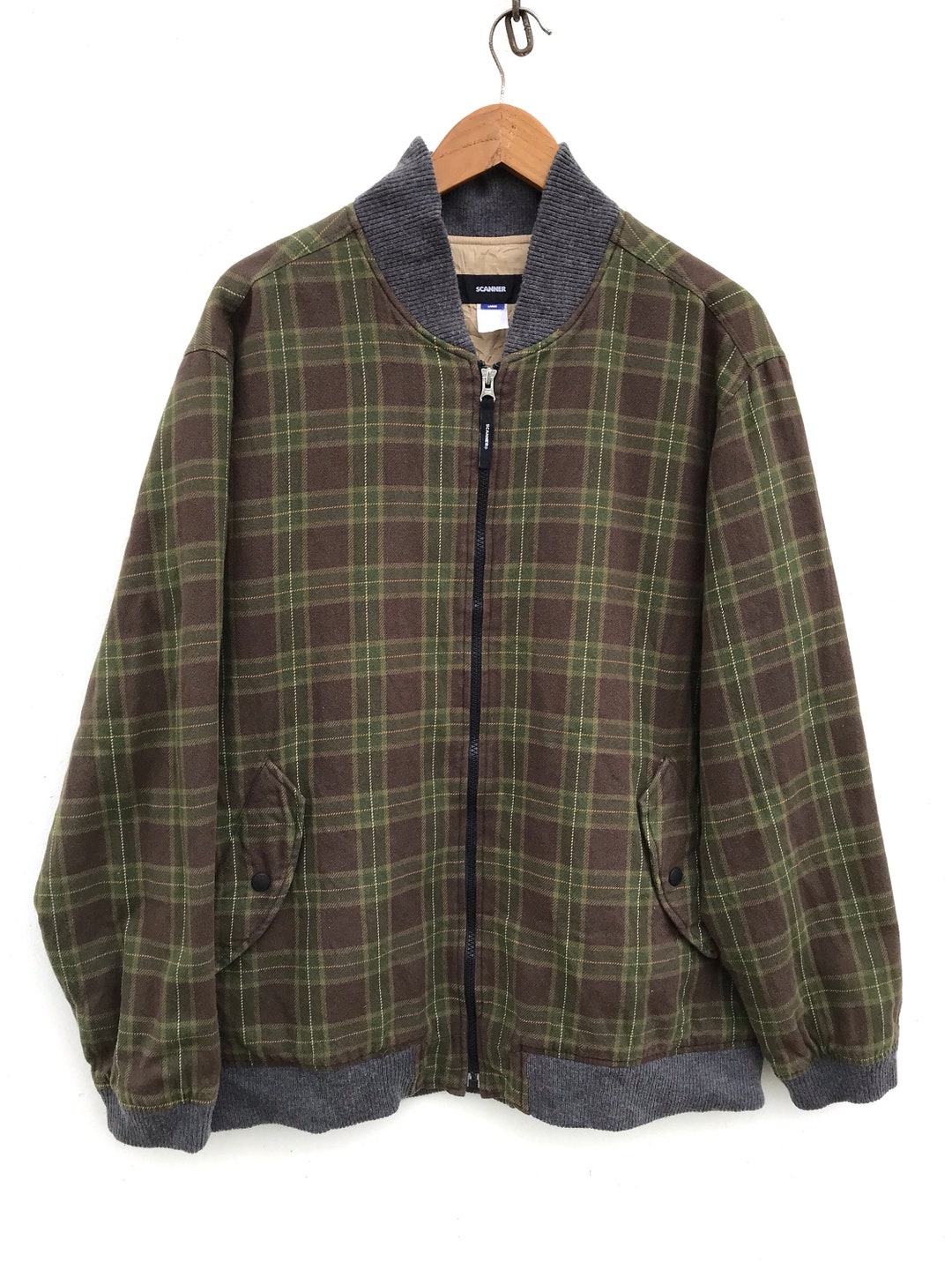 Vintage Scanner Jacket Scanner Japanese Brand Checked Tartan Style ...