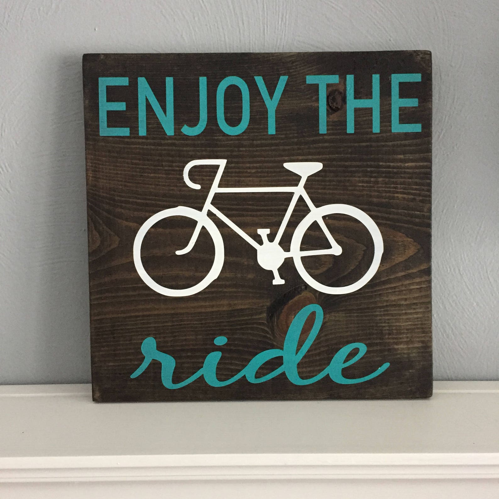 Enjoy the Ride Sign | Wooden Sign With Crisp, Handpainted Lettering ...