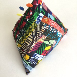African Fabric Pincushion-triangle Pincushion-log Cabin-pyramid Pin ...