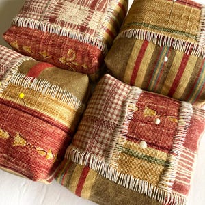 Handmade Square Pincushion-stripes and Plaid Pincushion-large ...