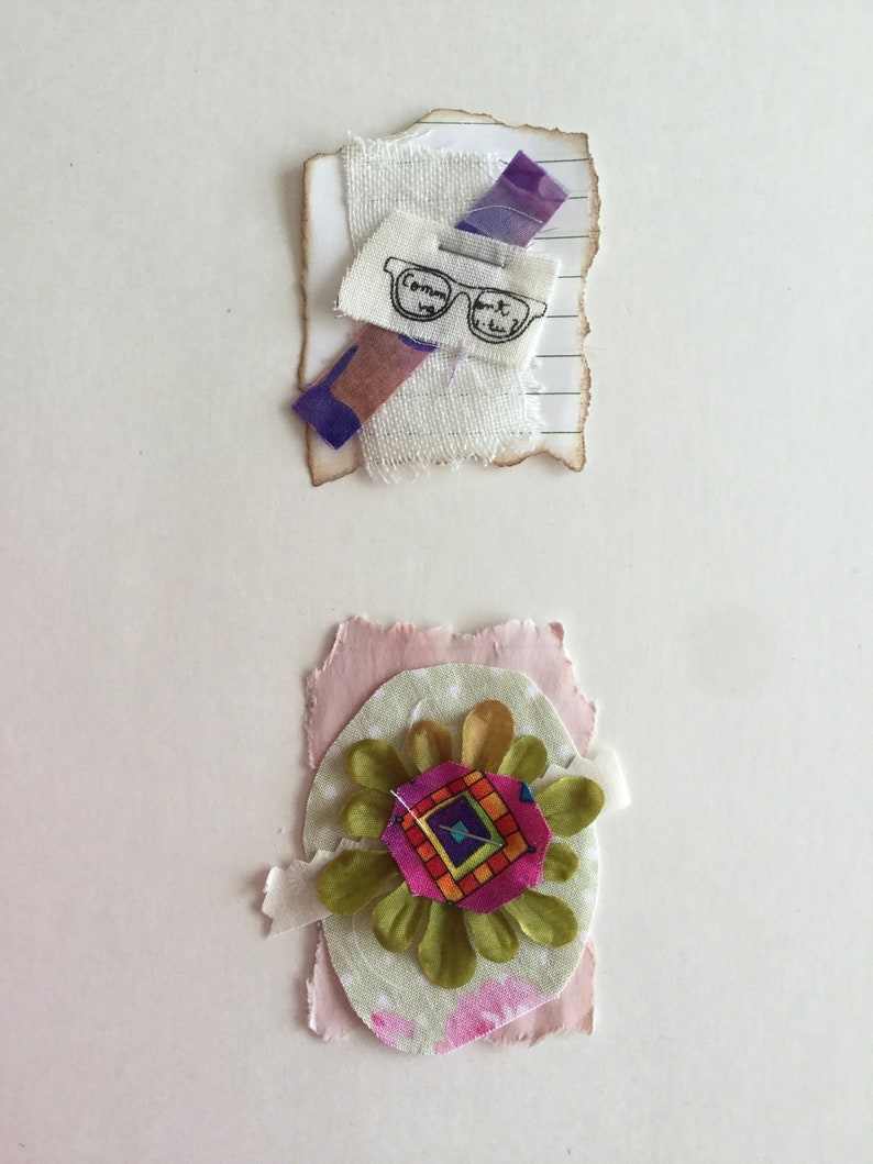 Set of 4 Paper Clusters-Junk Journal Clusters-Fabric/Paper | Etsy