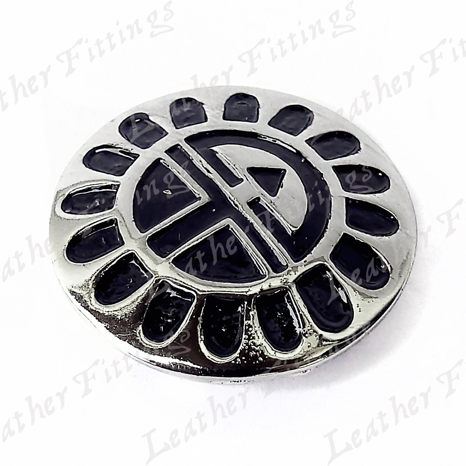 Inca Screwback Shield Conchos 2 pcs Zinc Silver Tone Buttons | Etsy