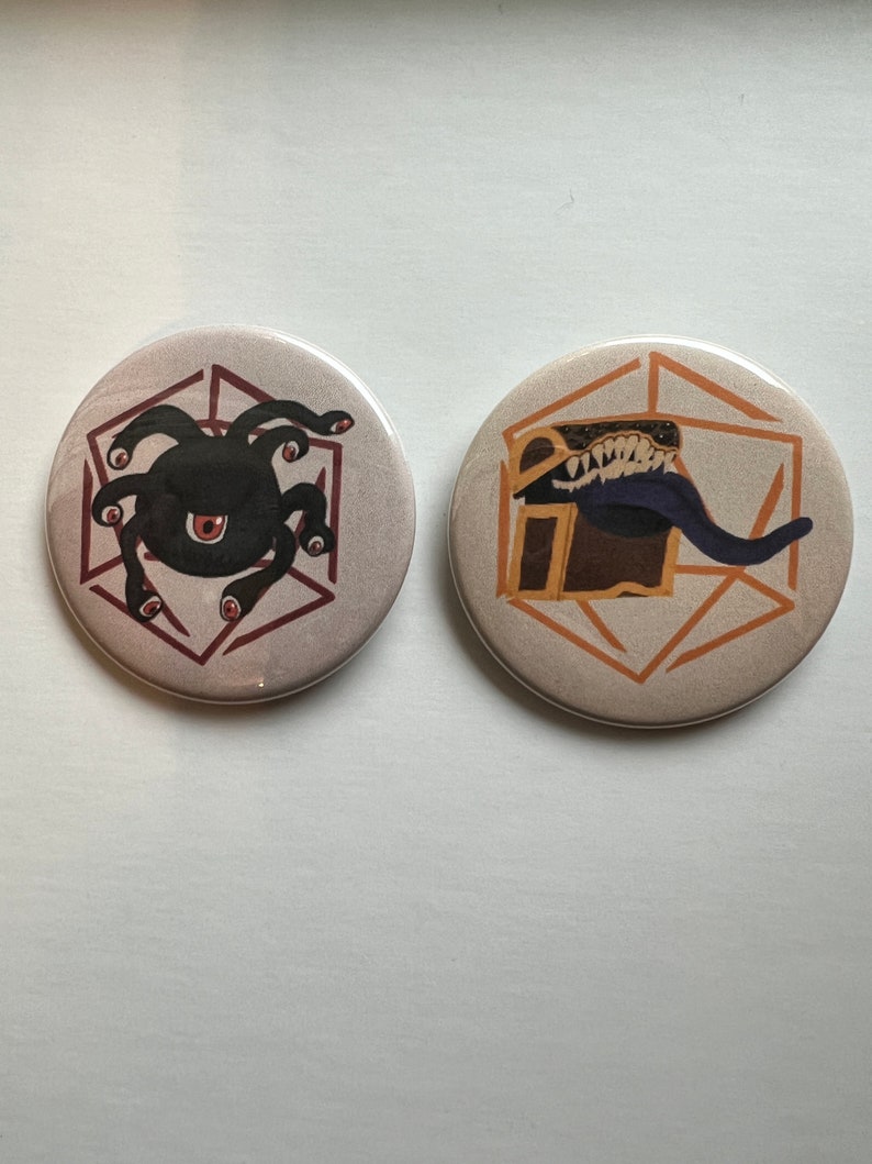 Dungeons and Dragons Button Set - Etsy