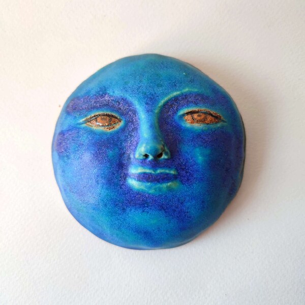 Blue Moon Face - Etsy