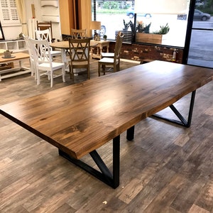 Industrial "x" Metal Base Farmhouse Table - Etsy