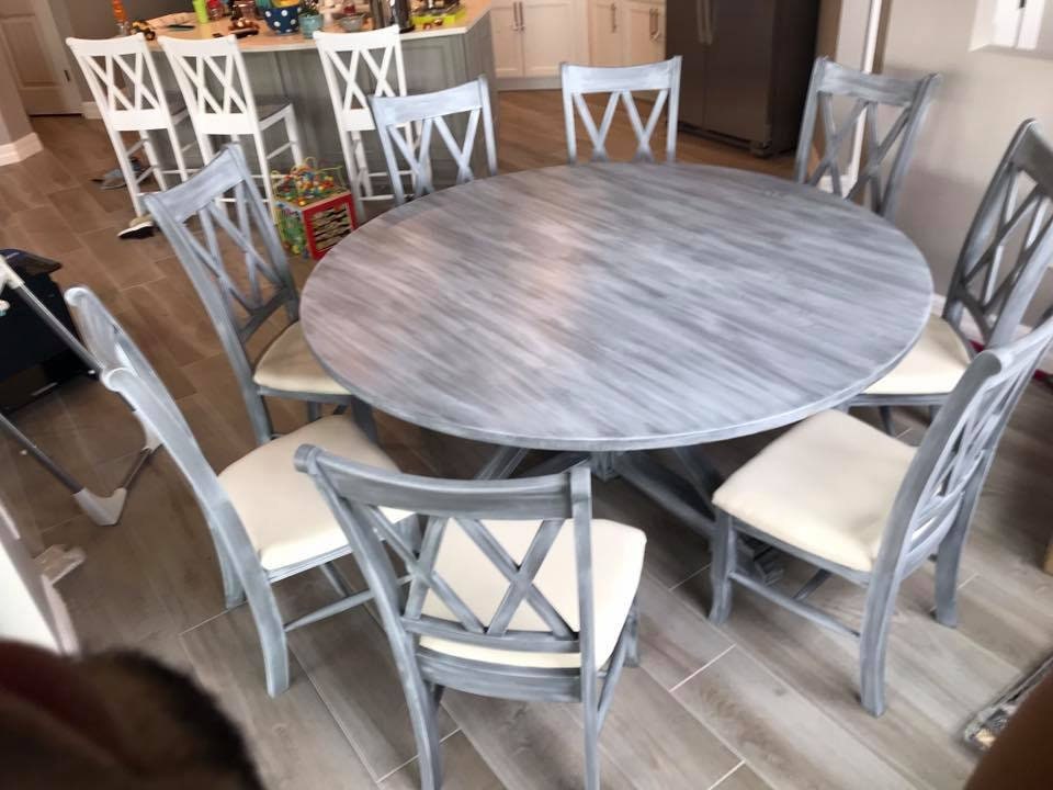 Round Table Trestle/single Round Farmhouse Table/ Custom Round - Etsy