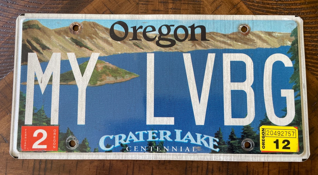 2012 Crater Lake, Oregon Personalized License Plate MY LVBG Volkswagen ...