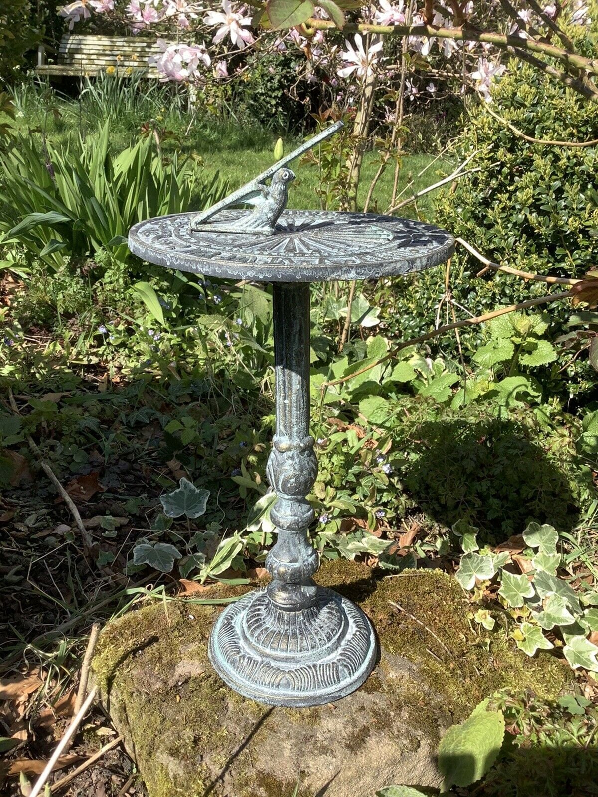 Metal Cast Iron Sundial Garden Ornament - Etsy UK