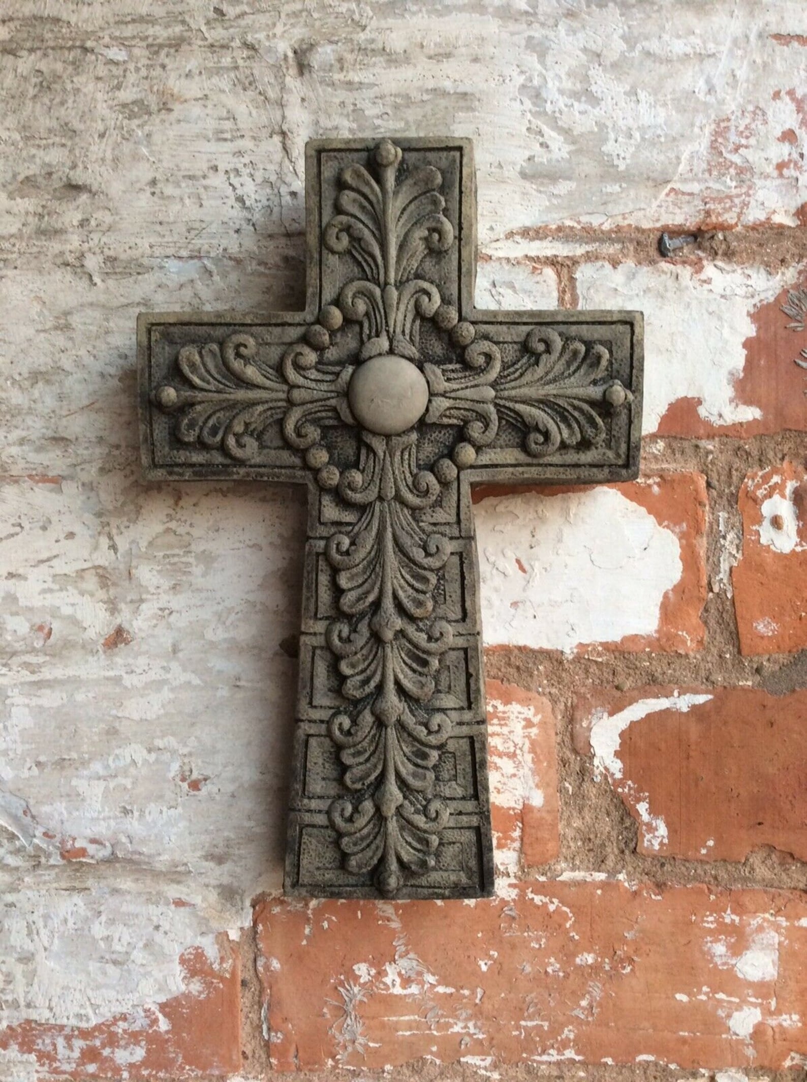 Reconstituted Stone Garden Celtic Cross Wall Plaque - Etsy UK