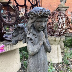 Cast Iron Praying Fairy Statue - Antique Lead Effect Finish - Etsy UK