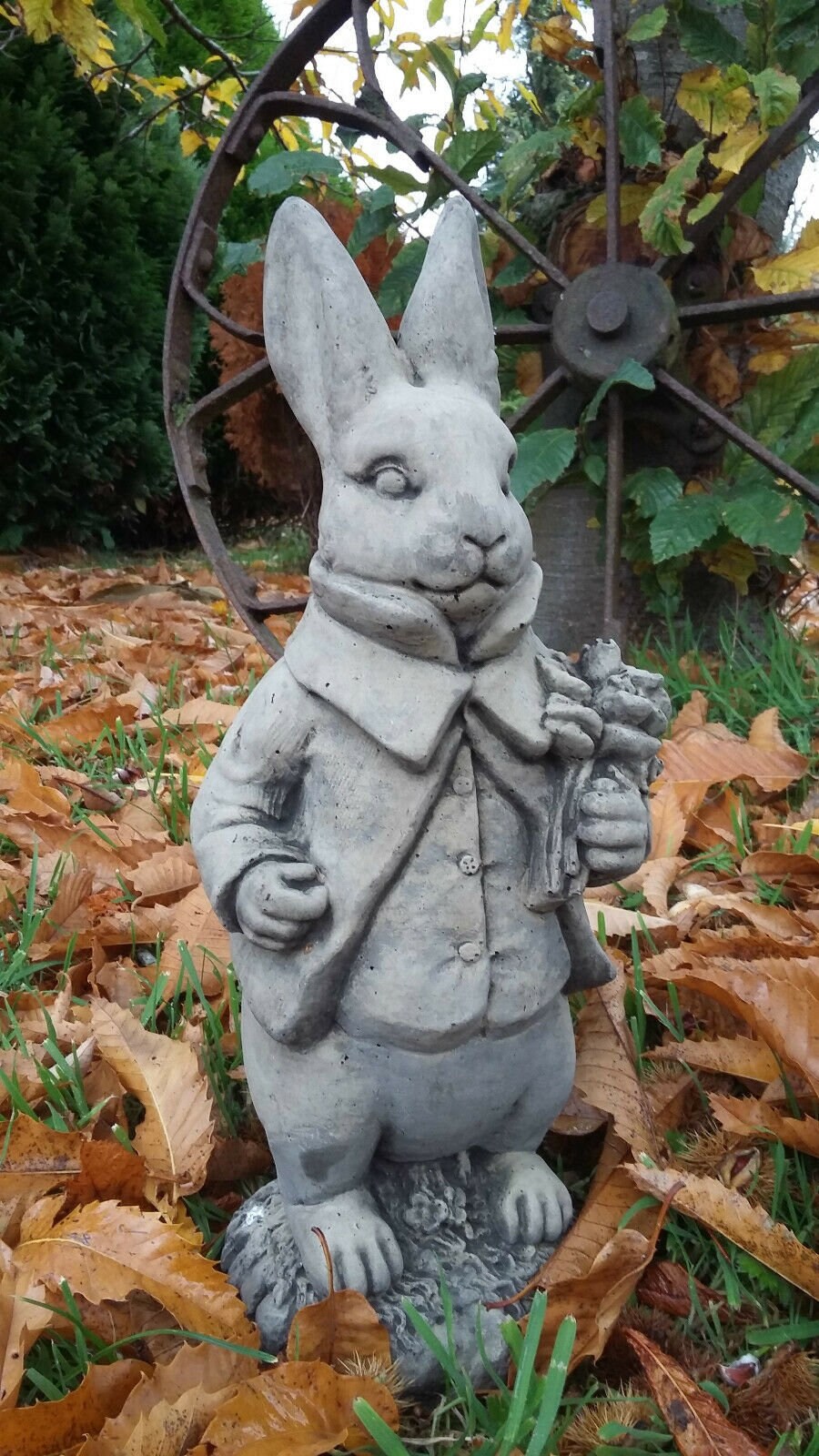 Reconstituted Stone Mr Rabbit Statue - Etsy UK
