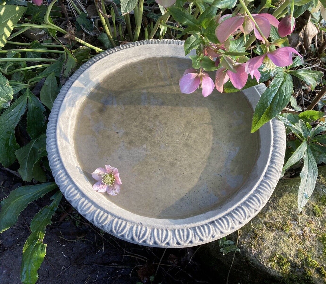 Reconstituted Stone Bird Bath / Feeder Top Only - Etsy UK