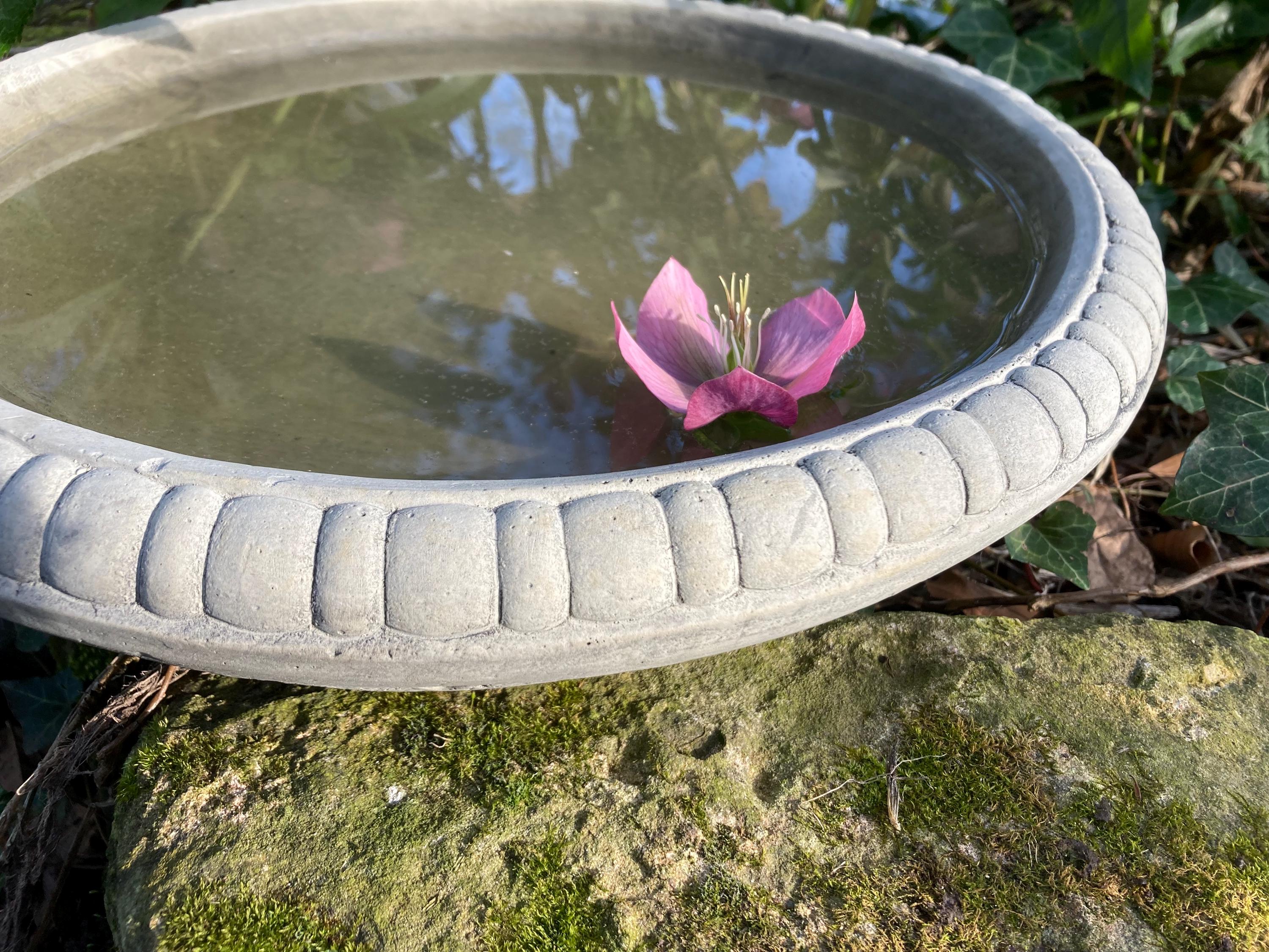 Reconstituted Stone Bird Bath Top Only - Etsy UK