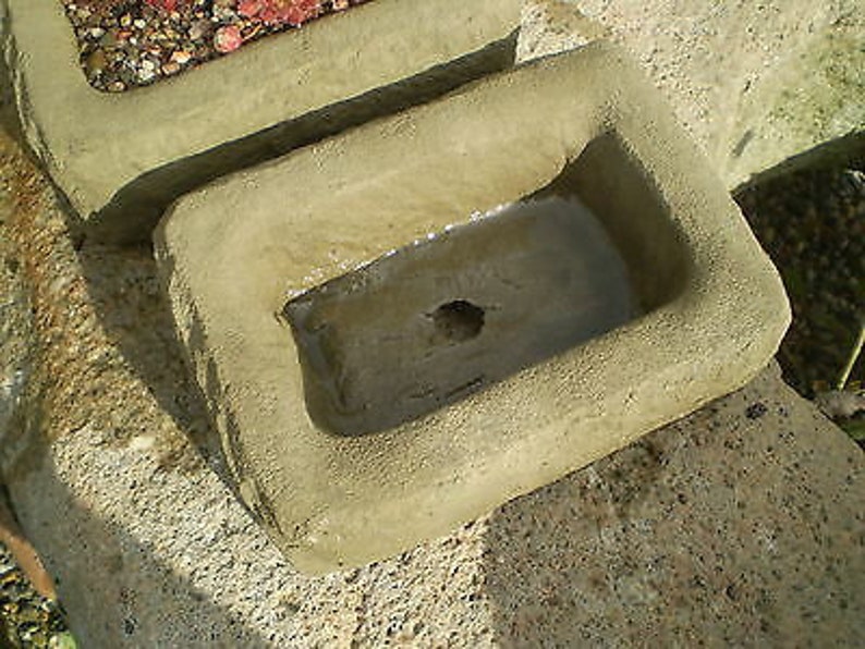Reconstituted Stone Garden Rustic Alpine Trough Planter - Etsy UK