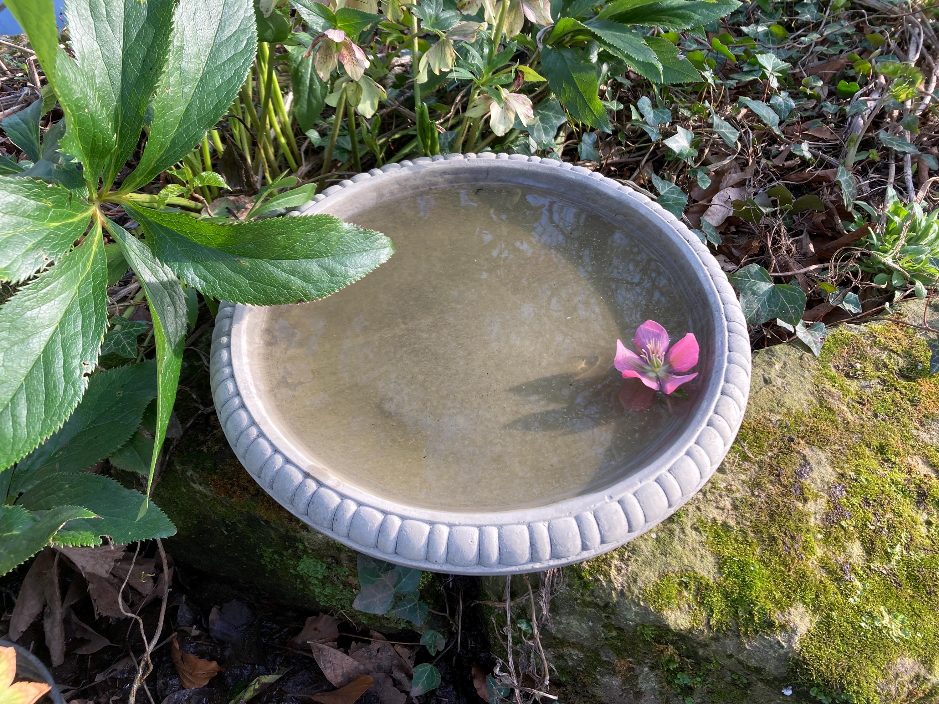 Reconstituted Stone Bird Bath Top Only - Etsy UK