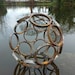 Metal Rusty Garden Modern Art Open Sphere Orb Sculpture Ornament - Etsy UK