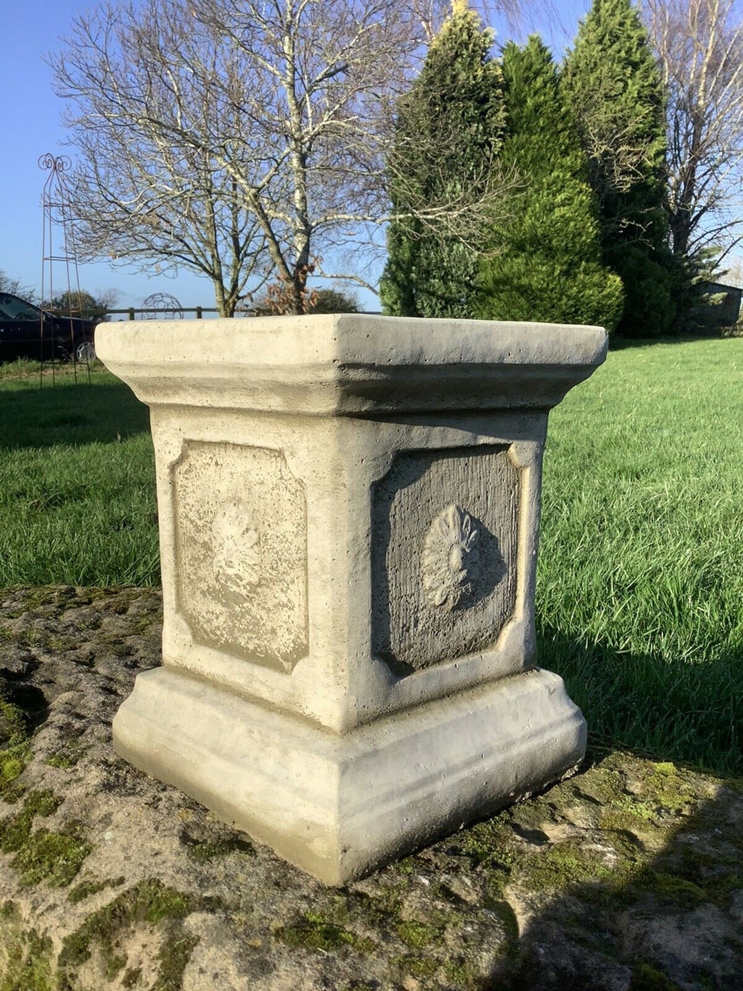 Reconstituted Stone Garden Square Plinth - Etsy UK