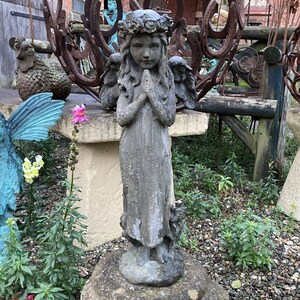 Cast Iron Praying Fairy Statue - Antique Lead Effect Finish - Etsy UK