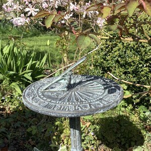 Metal Cast Iron Sundial Garden Ornament - Etsy