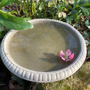 Reconstituted Stone Bird Bath Top Only - Etsy UK