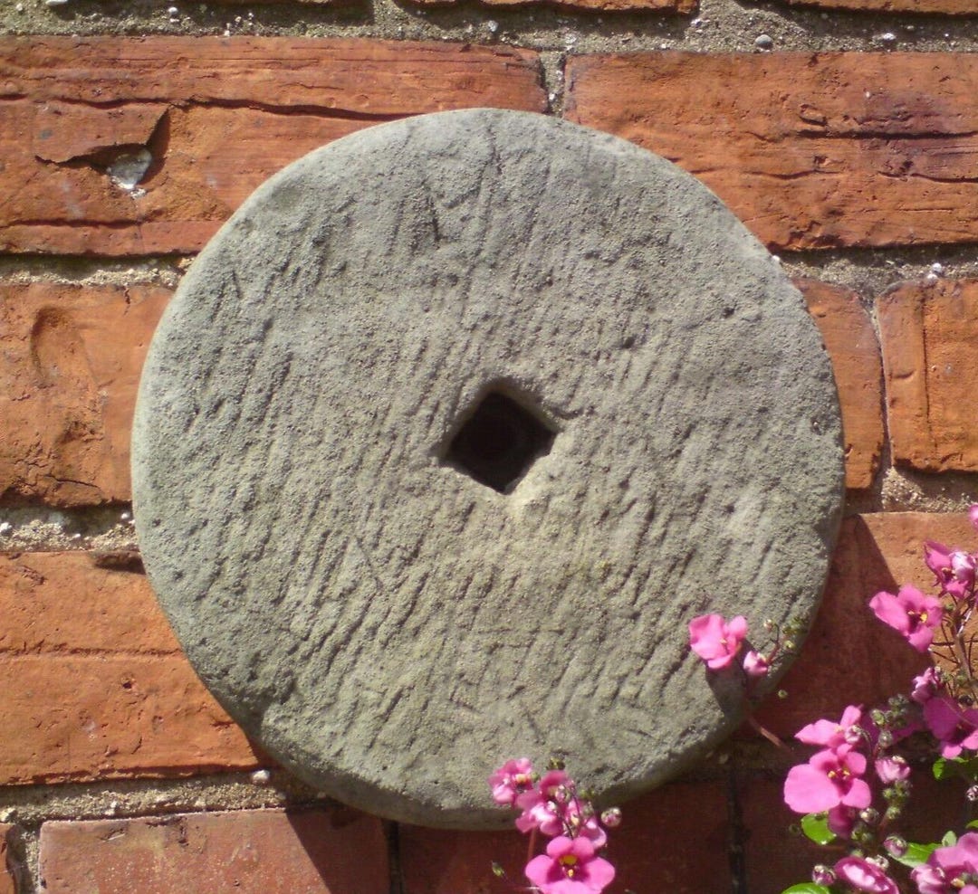 Reconstituted Stone Garden Millstone Wall Plaque - Etsy UK