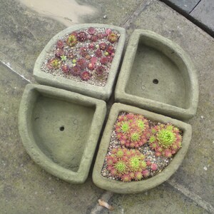 Reconstituted Stone Corner Alpine Trough Planter - Etsy UK