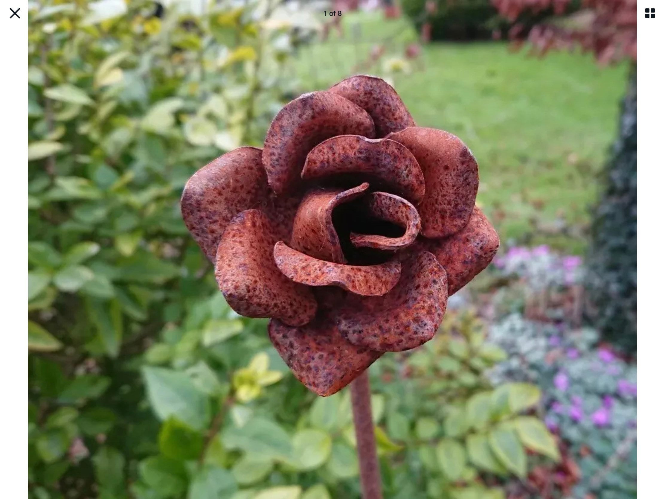 Set of 3 Rusty Metal 1.5m Rose Plant Supports / Stands Garden - Etsy UK