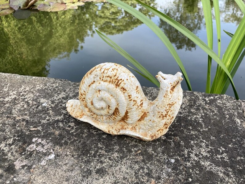 Cast Iron Snail Garden Ornament - Etsy UK