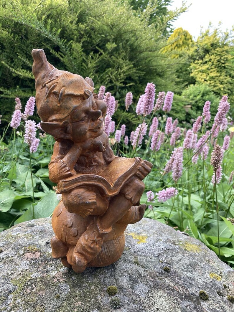 Cast Iron Pixie Garden Ornament - Etsy UK