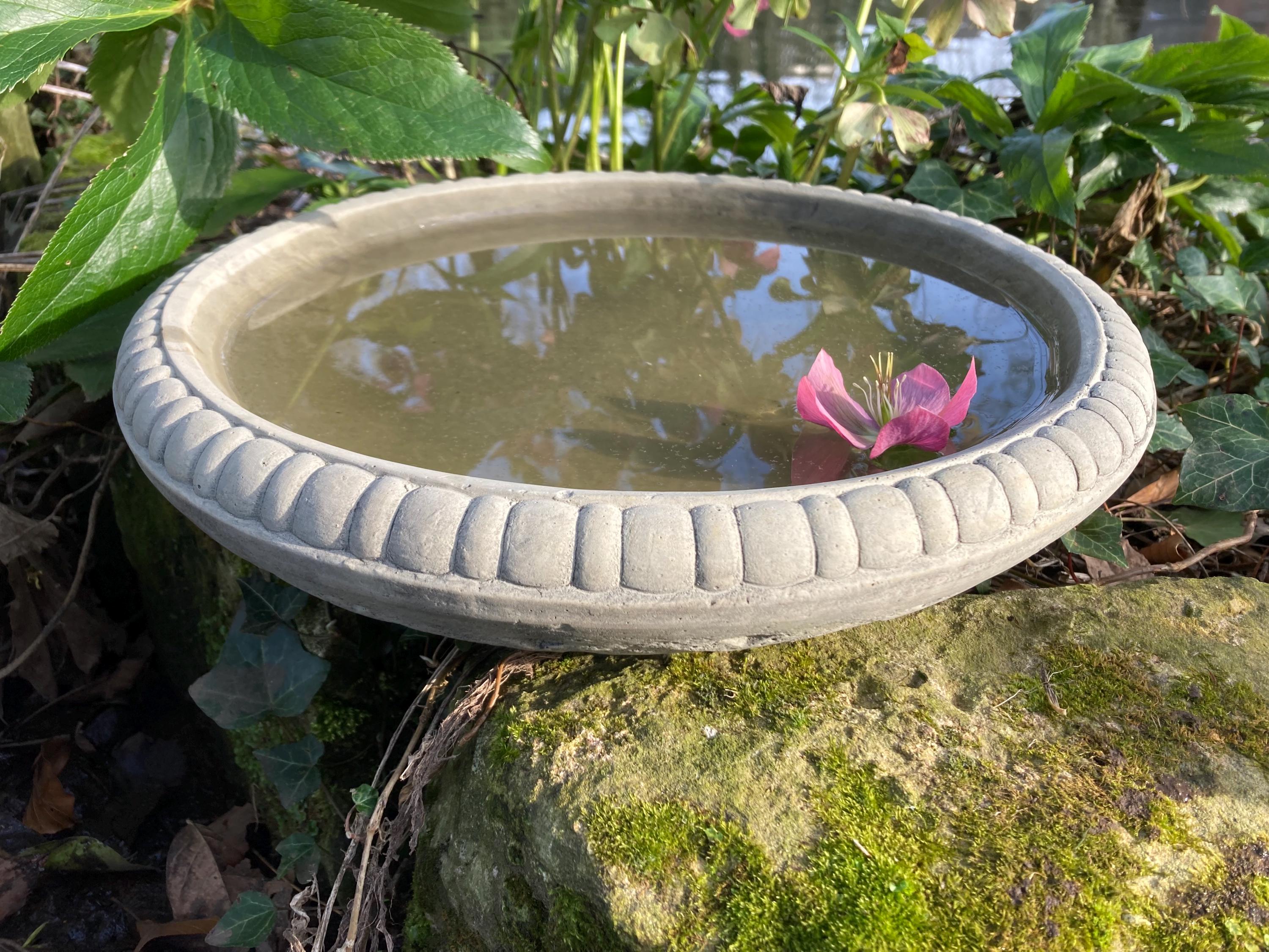 Reconstituted Stone Bird Bath Top Only - Etsy UK