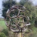 Metal Rusty Garden Modern Art Open Sphere Orb Sculpture Ornament - Etsy UK