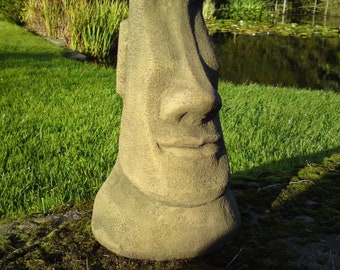 Stone Easter Island Head Statue Face MOAI/TIKI Style Garden - Etsy UK