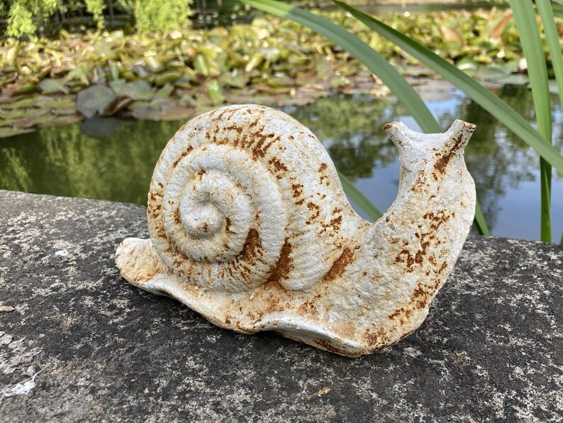 Cast Iron Snail Garden Ornament - Etsy UK