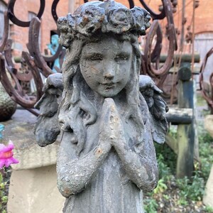 Cast Iron Praying Fairy Statue - Antique Lead Effect Finish - Etsy UK