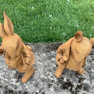 Pair of Cold Cast Iron Ratty and Rabbit Figures - Etsy UK
