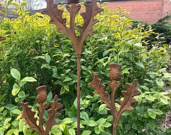 Set of 10 Rusty Metal Swirl Plant Supports / Stands Garden Steel - Etsy UK