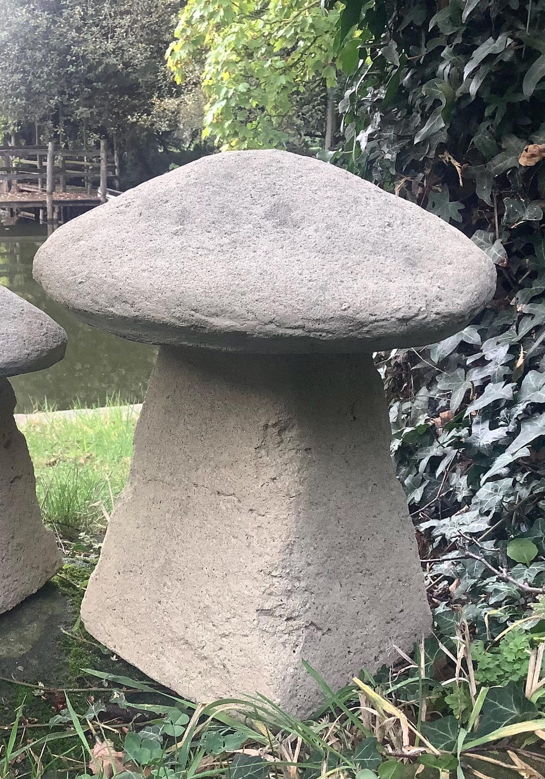 Stone Garden Large Mushroom / Toadstool Garden Ornament - Etsy UK