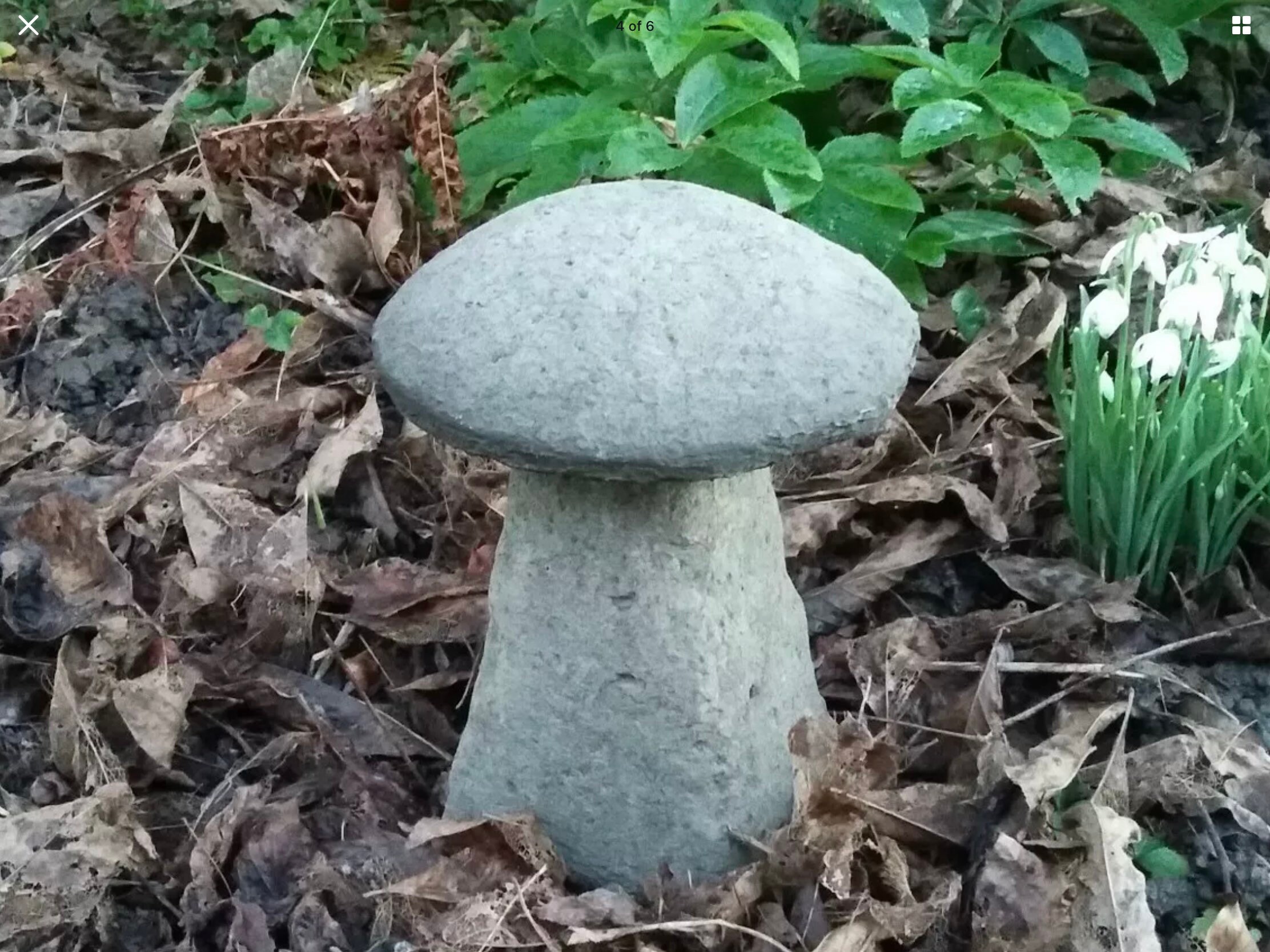 Stone Garden Mushroom / Toadstool Ornament - Etsy UK