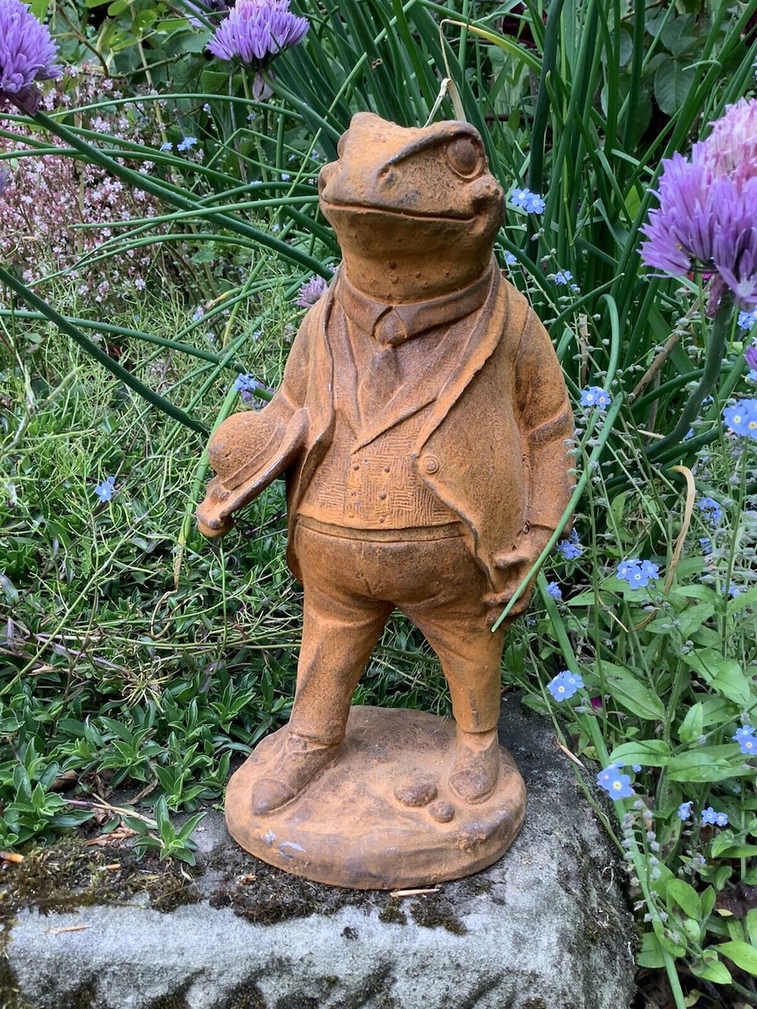 Metal Rusty Cast Iron Mr Toad Statue Ornament Wind in the Willows - Etsy UK