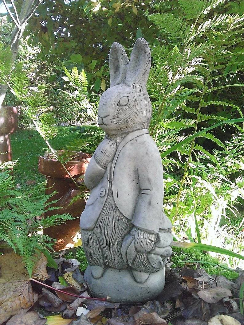 Reconstituted Stone Garden Peter Rabbit Ornament Statue - Etsy