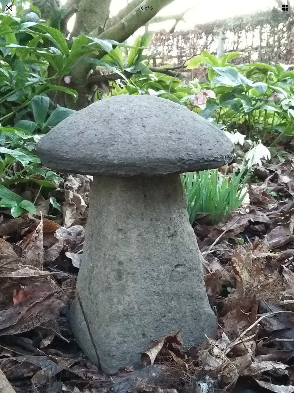 Stone Garden Mushroom / Toadstool Ornament - Etsy UK