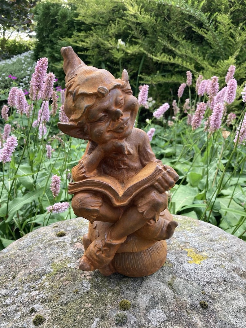 Cast Iron Pixie Garden Ornament - Etsy UK