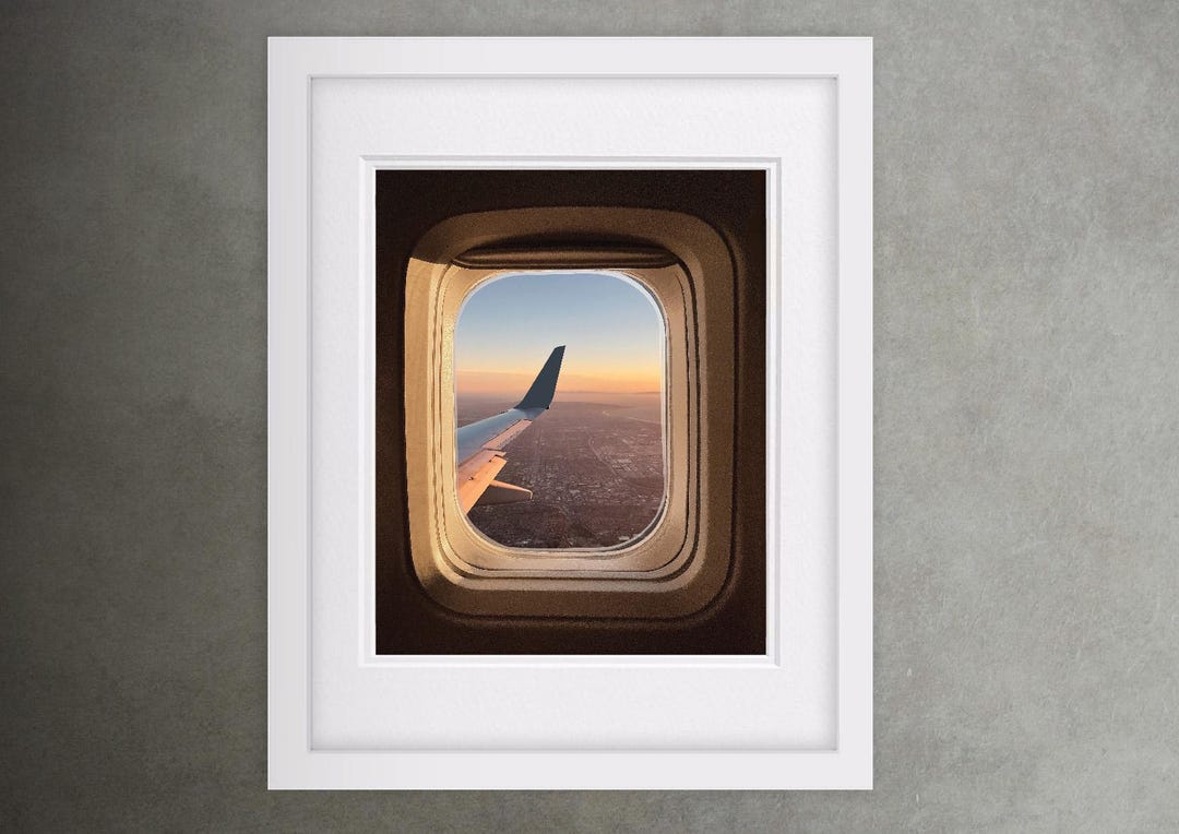 Poster- Airplane Window Art, Airplane Art Print, Wanderlust Poster ...